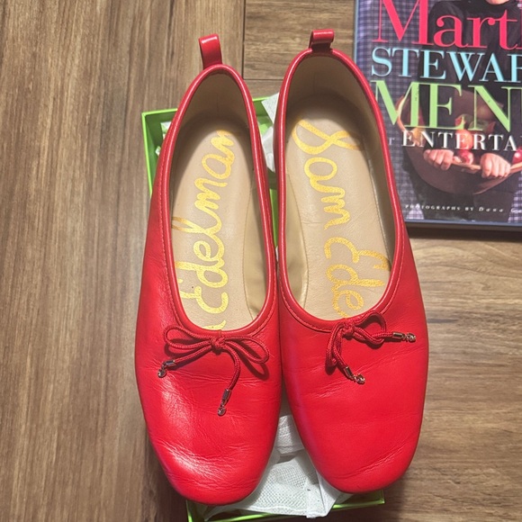 Sam Edelman | Shoes | Sam Edelman Bright Red Flats | Poshmark